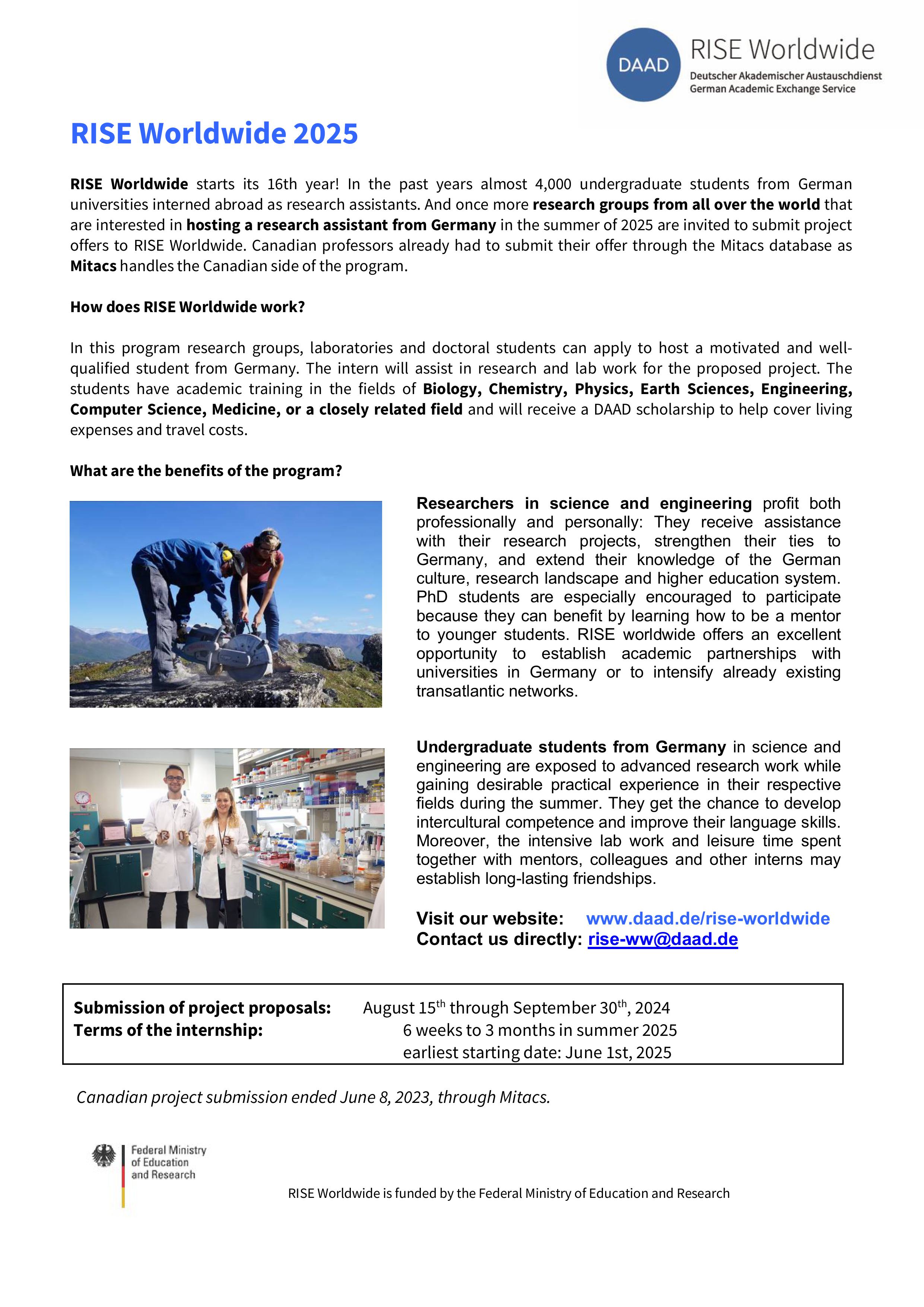 Chương trình thực tập nghiên cứu "RISE worldwide" (Research Internships ...